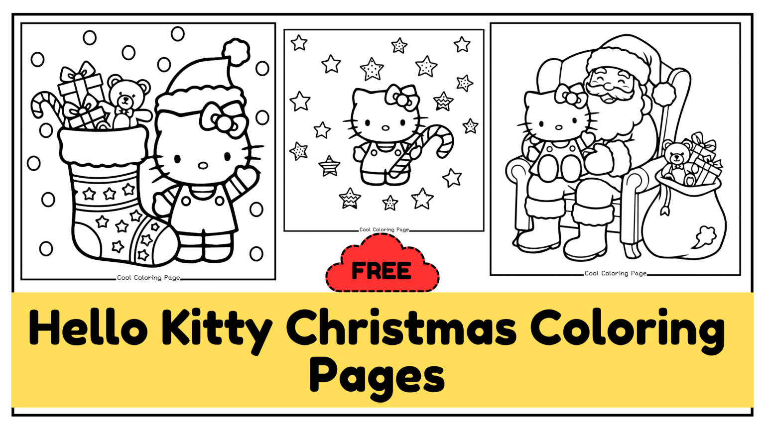 30+ Hello Kitty Christmas Coloring Pages - Cute, Festive & Free to Print